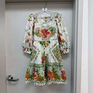 FARM Rio | Dresses | Nwt Farm Rio Offwhite Tropical Romance Scarf Mini ...